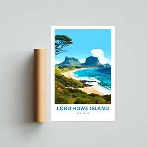 Lord Howe Island Travel Print - Lord Howe Island Poster, Australia Wall ...