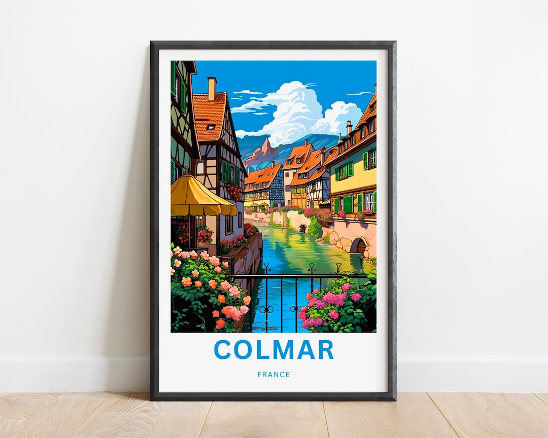 Colmar Travel Print - Colmar Poster, France Wall Art, Framed Present ...