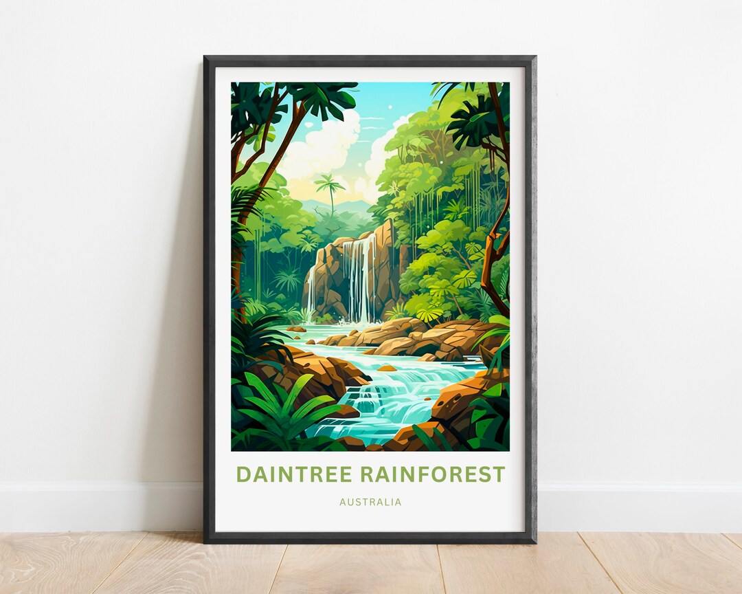 Daintree Rainforest Travel Print Daintree Rainforest Poster, Australia ...
