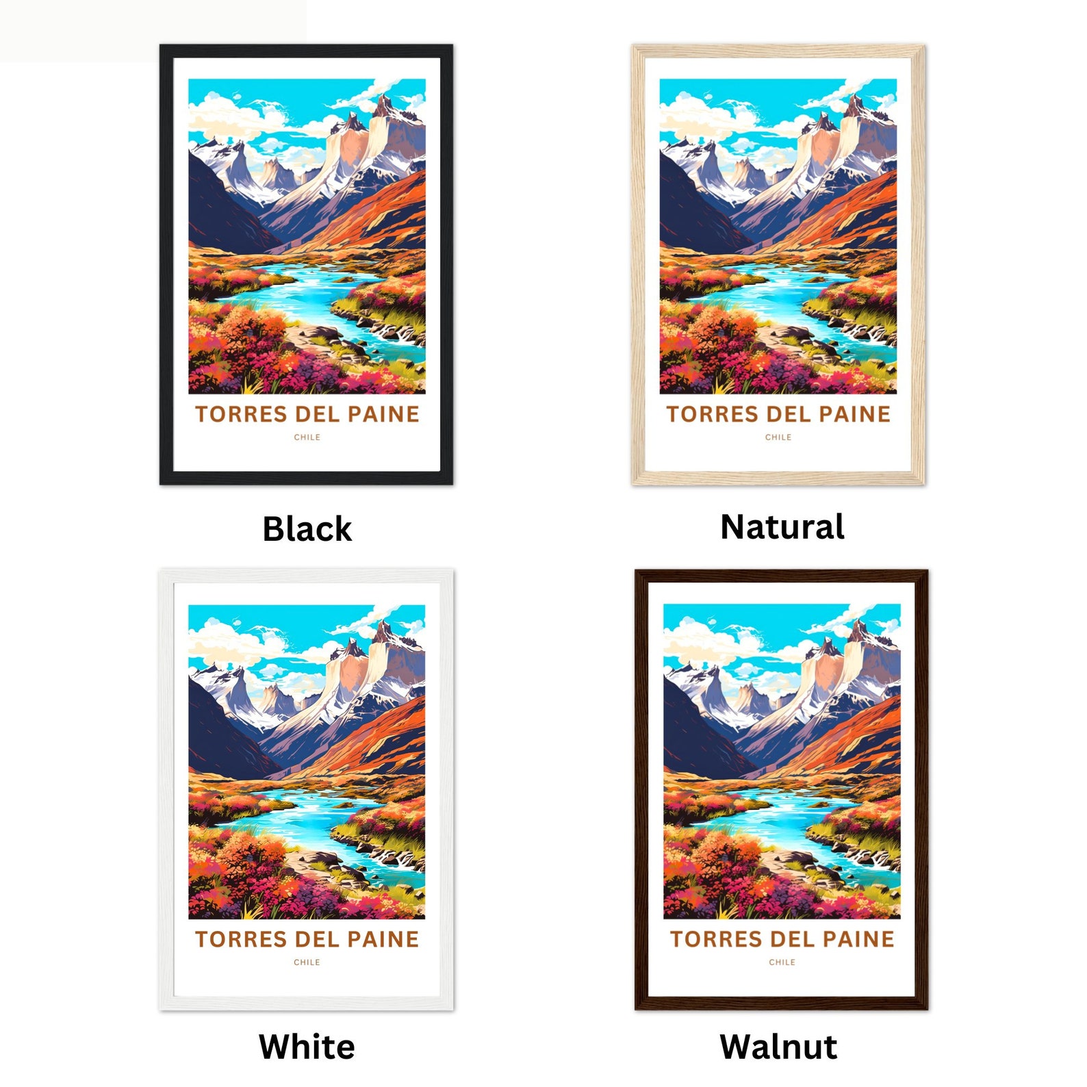 Personalized Torres Del Paine Travel Print - Torres Del Paine Poster ...