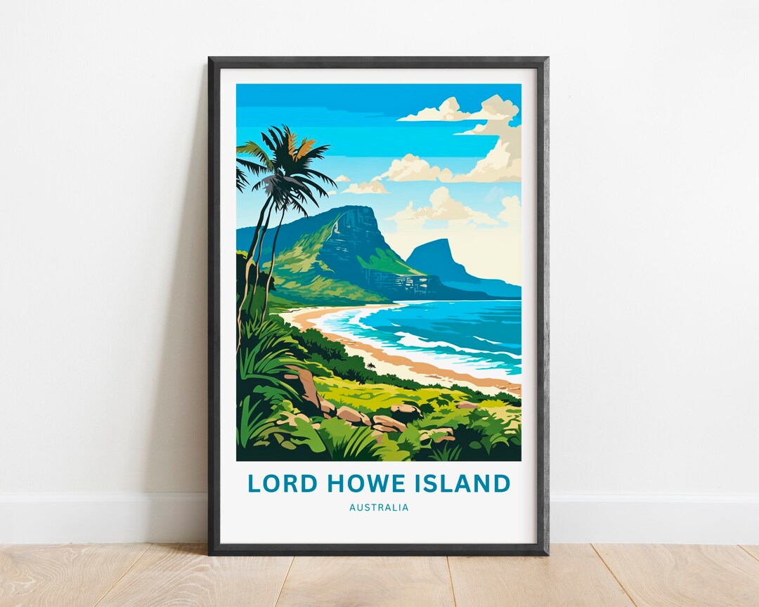 Lord Howe Island Travel Print - Lord Howe Island Poster, Australia Wall ...