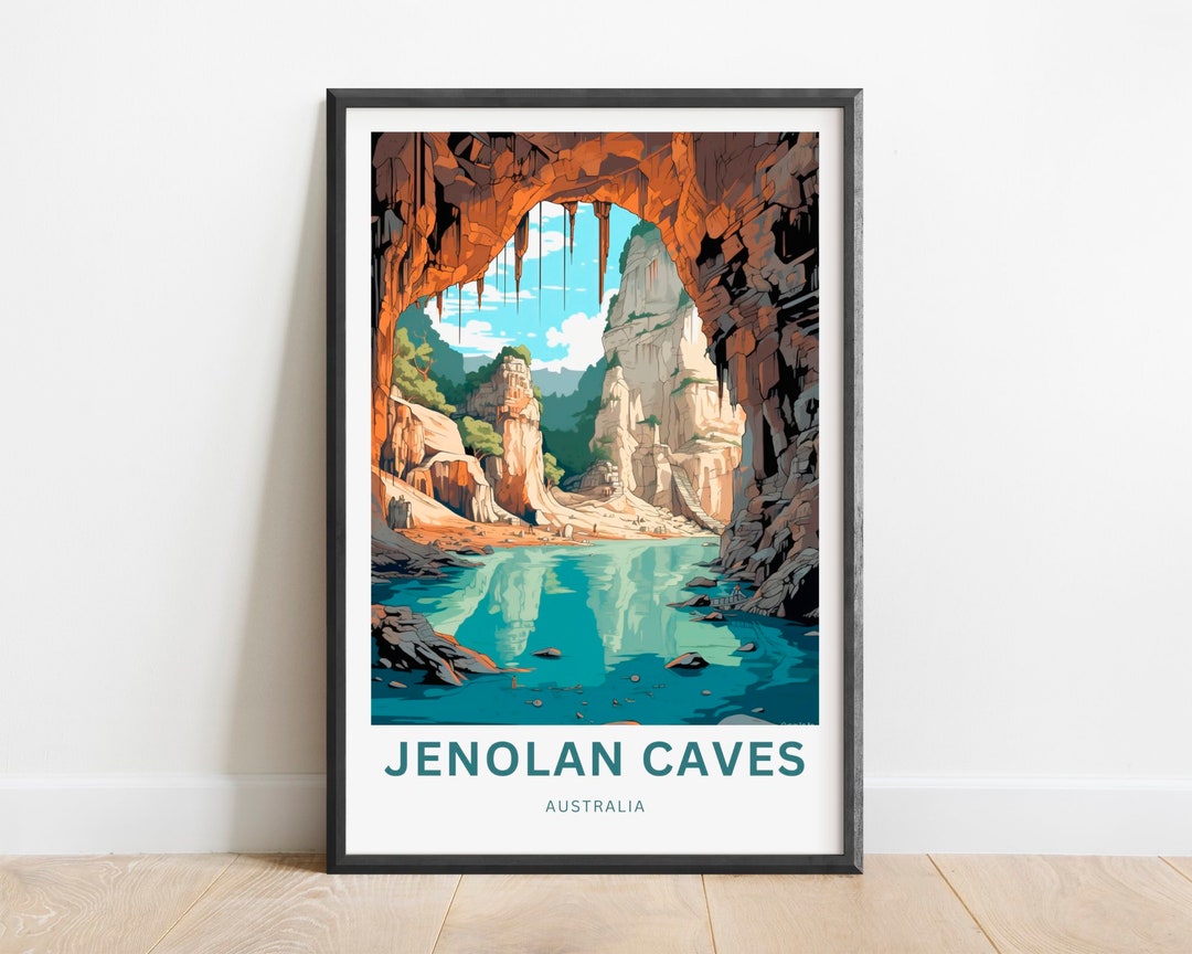 Jenolan Caves Travel Print - Jenolan Caves Poster, Australia Wall Art ...