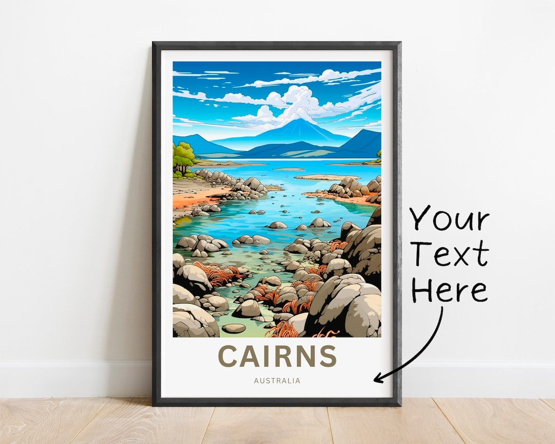 Personalized Cairns Travel Print Cairns Poster, Australia Wall Art ...