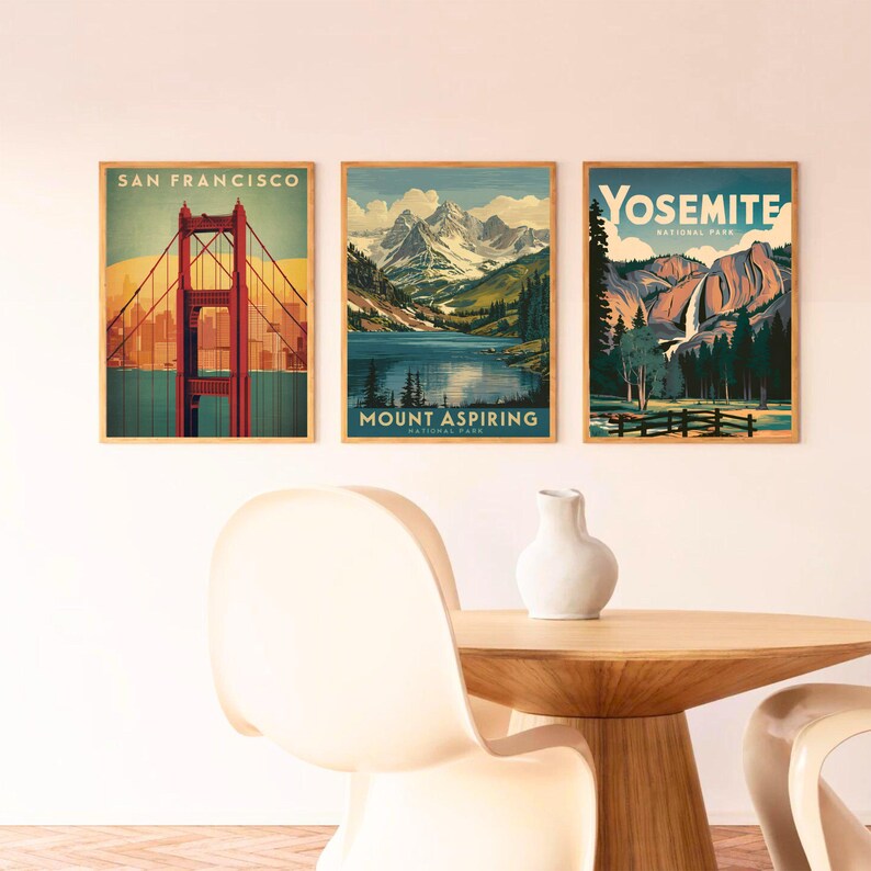Mount Aspiring National Park Vintage Travel Poster - Mount Aspiring ...