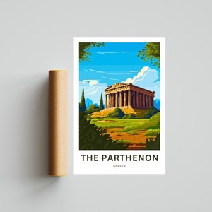 Parthenon Travel Print - Parthenon Poster, Greece Wall Art, Framed ...