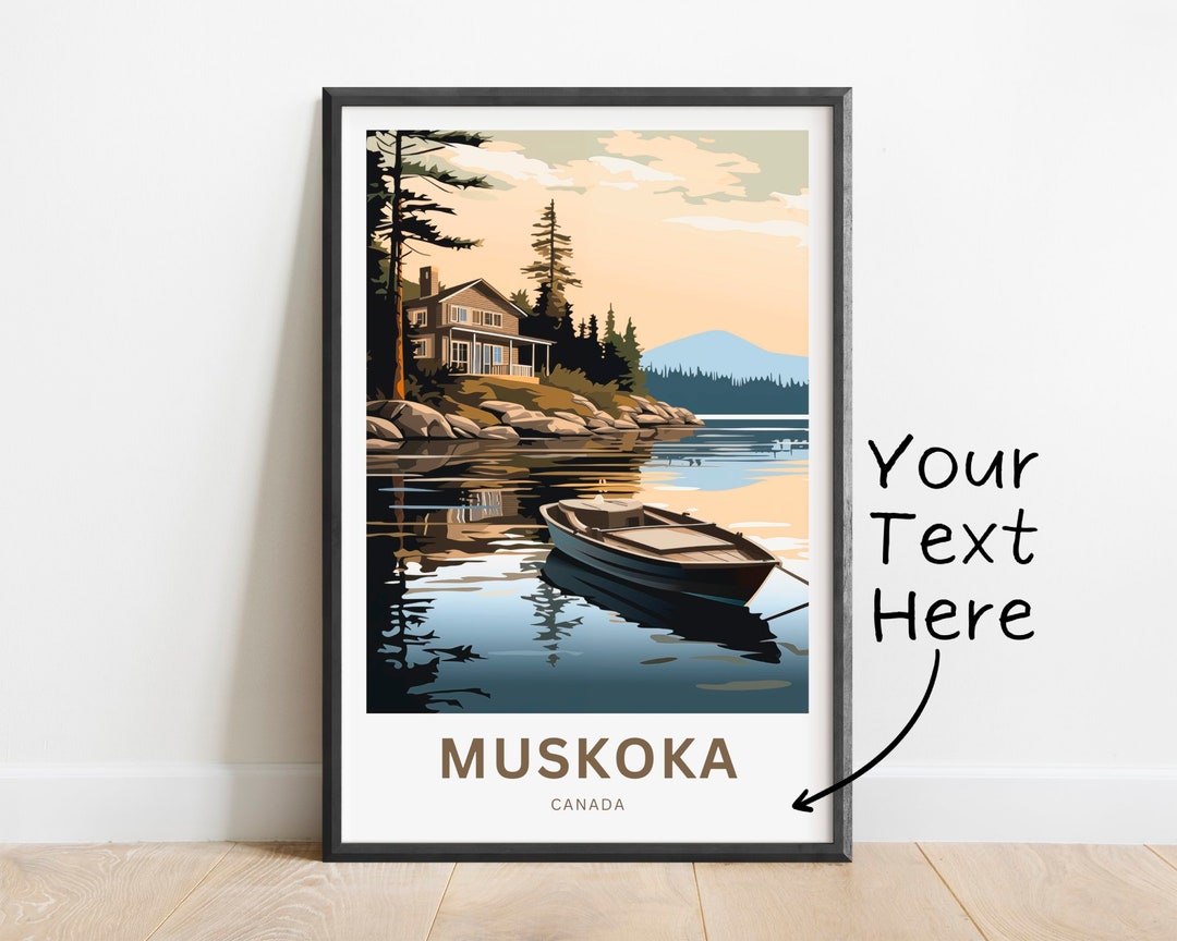 Personalized Muskoka Travel Print - Muskoka Poster, Canada Wall Art ...
