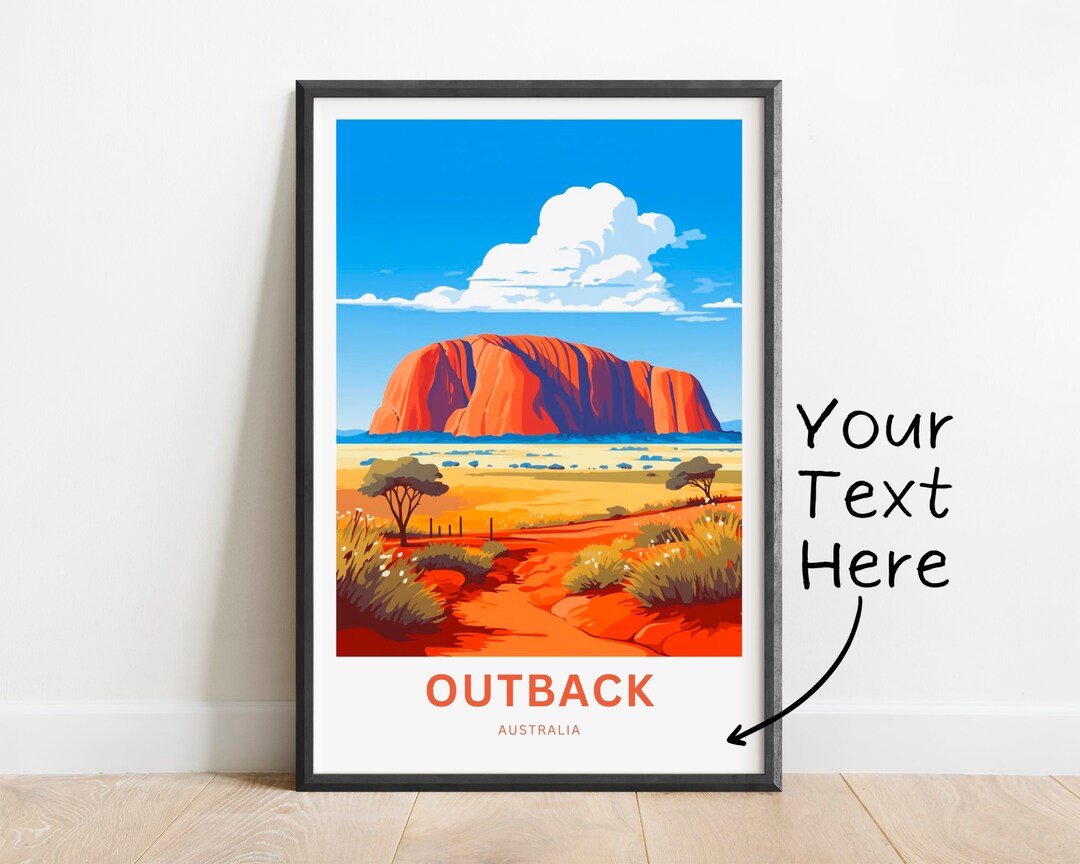 Personalized Outback Travel Print - Outback Travel Poster, Australia ...
