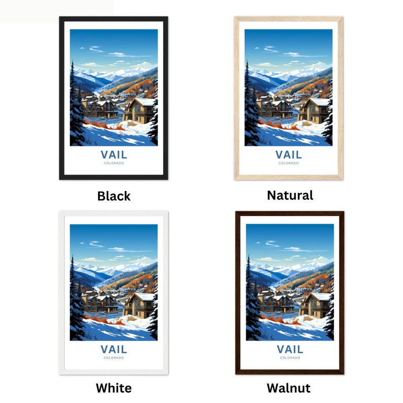Personalized Vail Ski Resort Travel Print Vail Ski Resort Poster ...