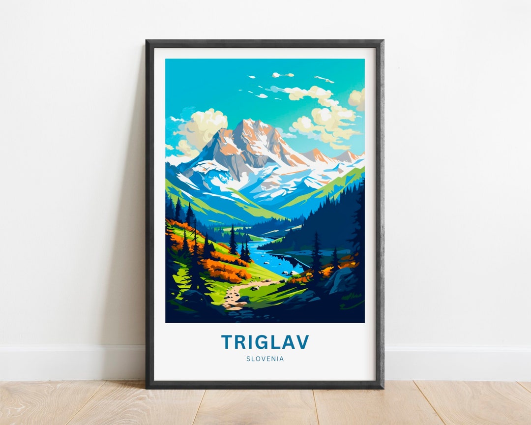 Triglav Travel Print Triglav Poster, Slovenia Wall Art, Framed Present ...