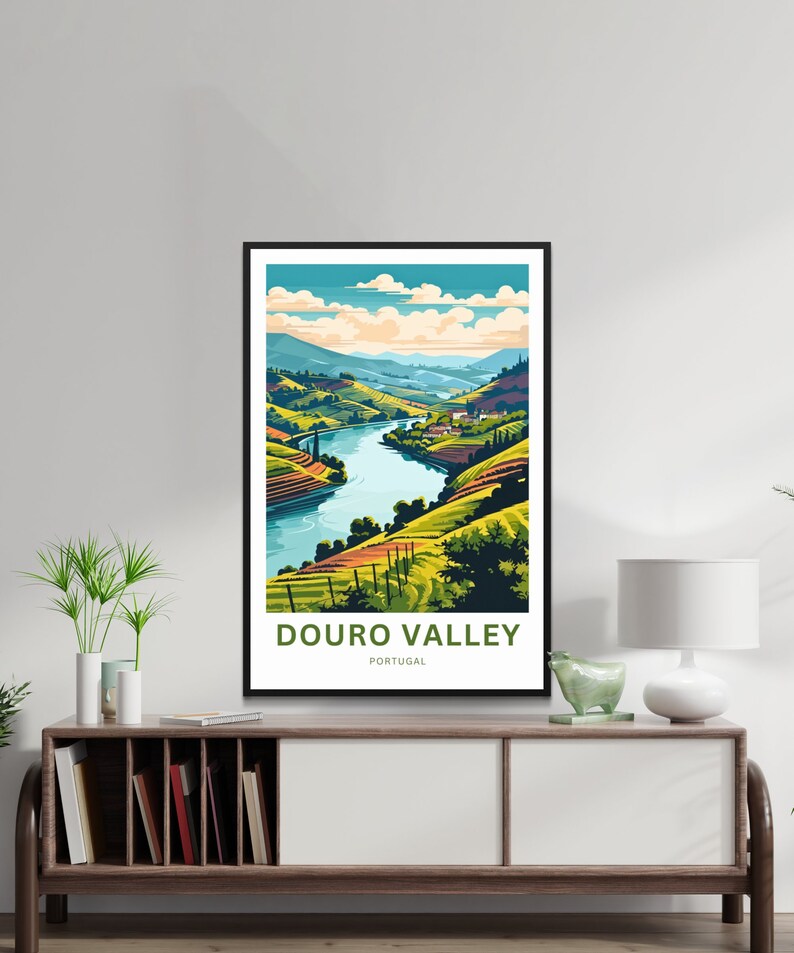 Douro Valley Travel Print - Douro Valley Poster, Portugal Wall Art ...
