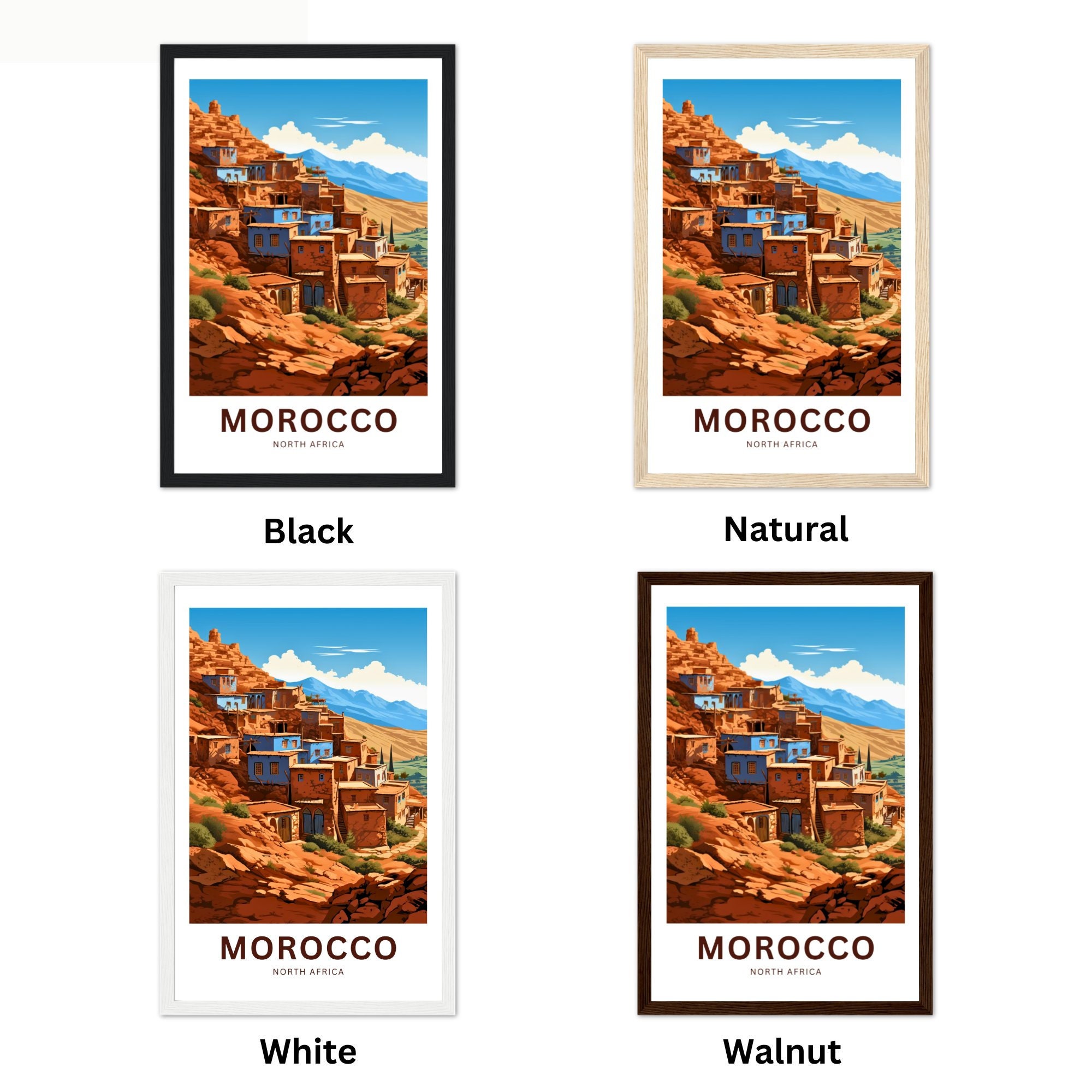 Morocco Travel Print Morocco Poster North Africa Wall Art - Etsy