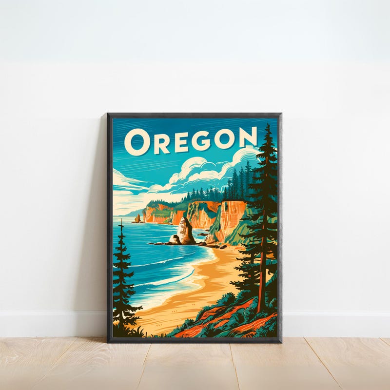 Oregon Print - Etsy