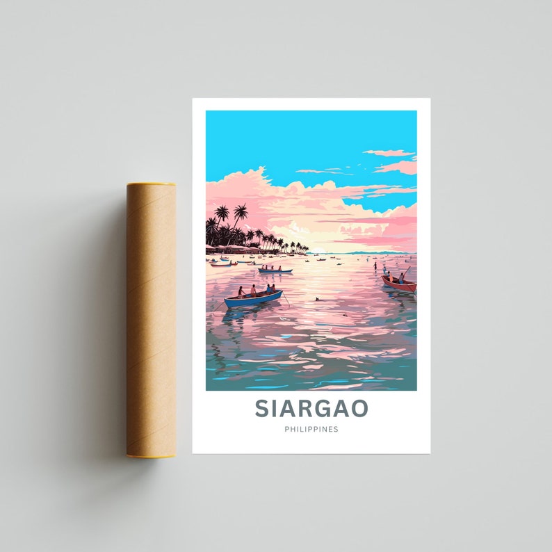 Siargao Travel Print Siargao Poster, Philippines Wall Art, Framed Present, Gift Philippines ...