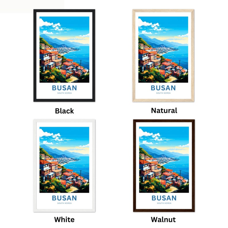 Busan Travel Print - Busan Poster, South Korea Wall Art, Framed Present ...