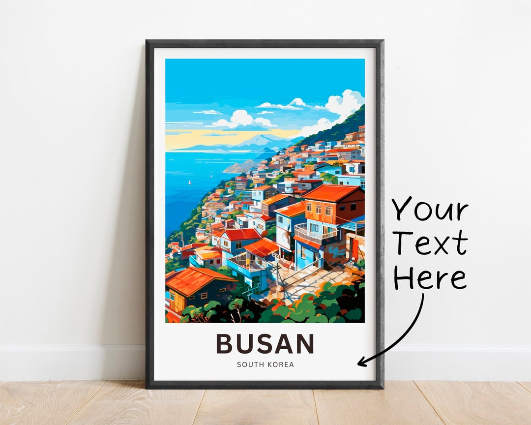Personalized Busan Travel Print Busan Poster, South Korea Wall Art ...