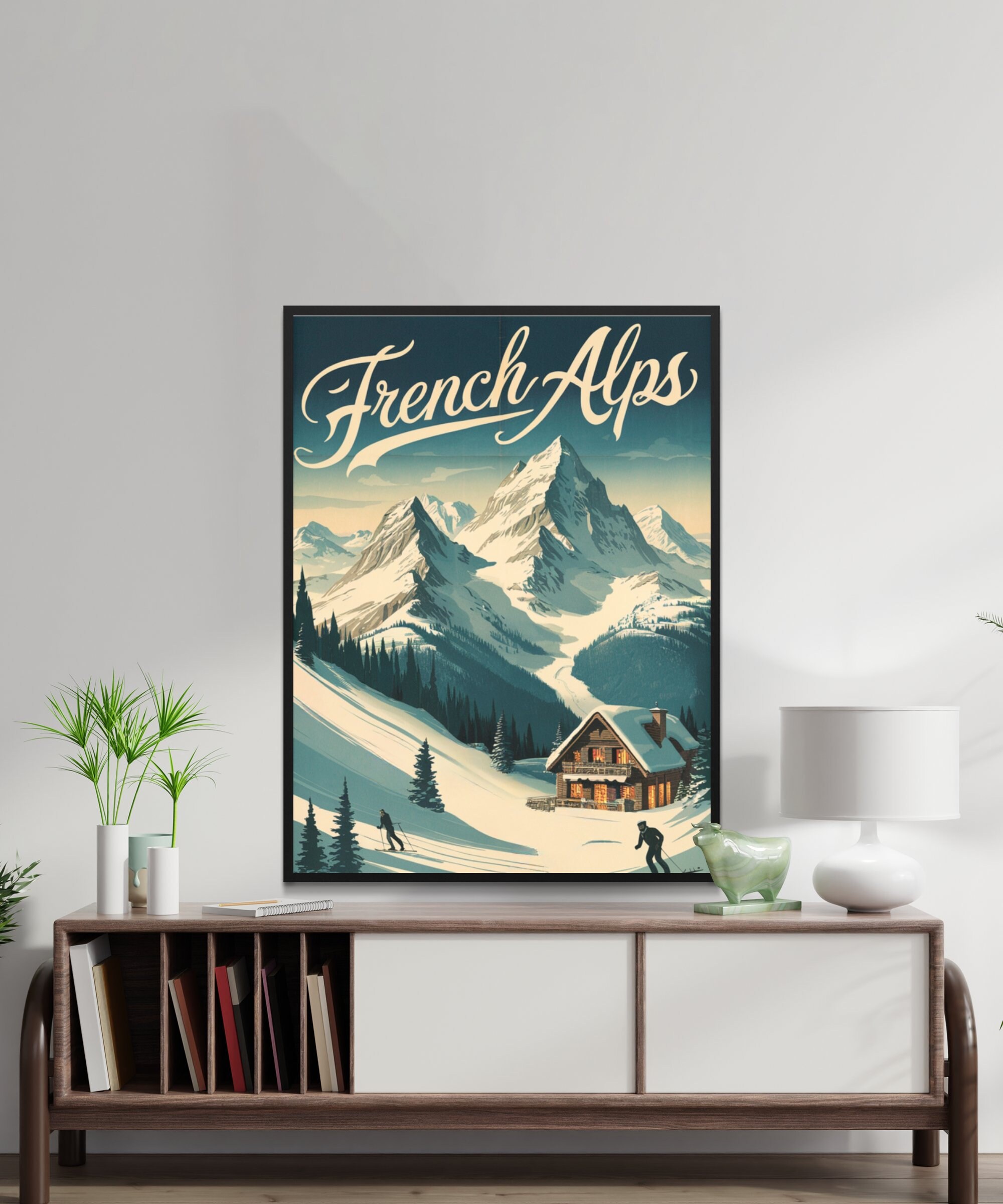 French Alps Vintage Travel Print - French Alps Vintage Poster, France ...