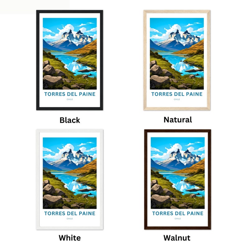 Torres Del Paine Travel Print - Torres Del Paine Poster, Chile Wall Art ...