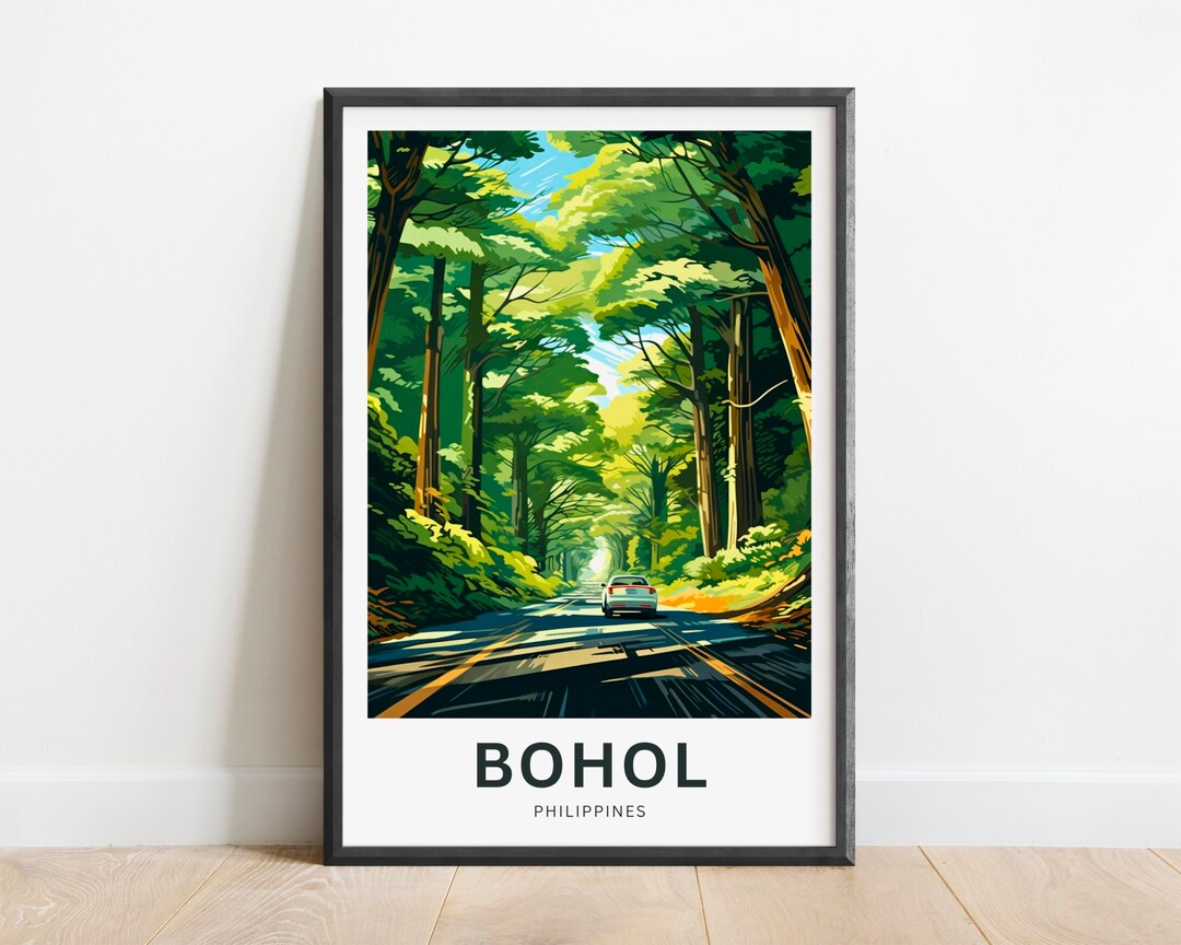 Bohol Travel Print Bohol Poster, Philippines Wall Art, Framed Present ...