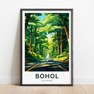 Bohol Travel Print Bohol Poster, Philippines Wall Art, Framed Present ...