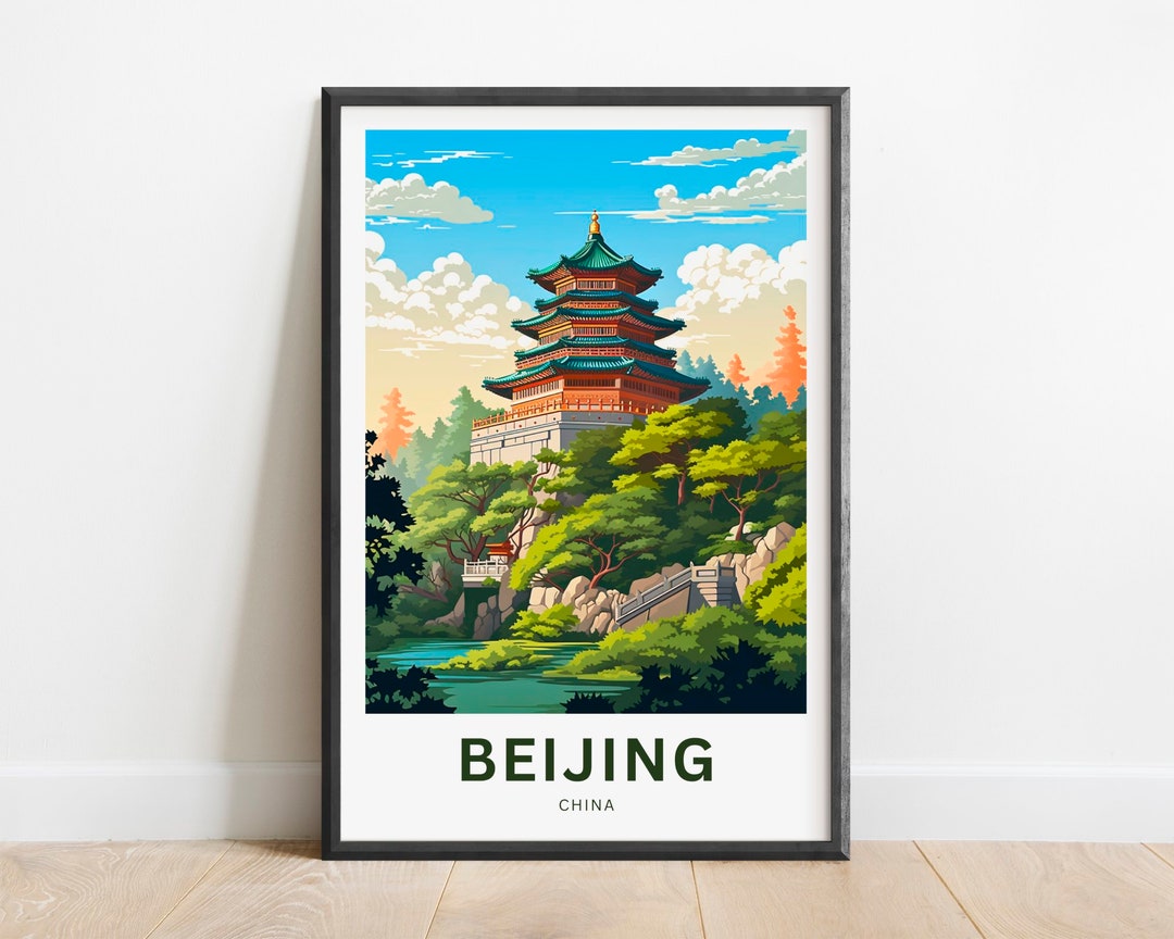Beijing Travel Print Beijing Poster, China Wall Art, Framed Present ...