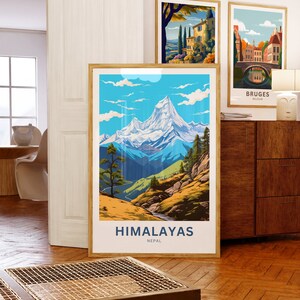 Personalized Himalayas Travel Print - Himalayas Poster, Nepal Wall Art ...
