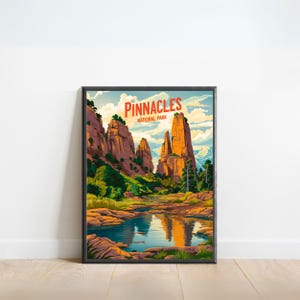 Pinnacles National Park Vintage Travel Poster - Pinnacles Print ...