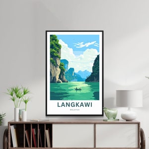 Langkawi Travel Print - Langkawi Poster, Malaysia Wall Art, Framed ...