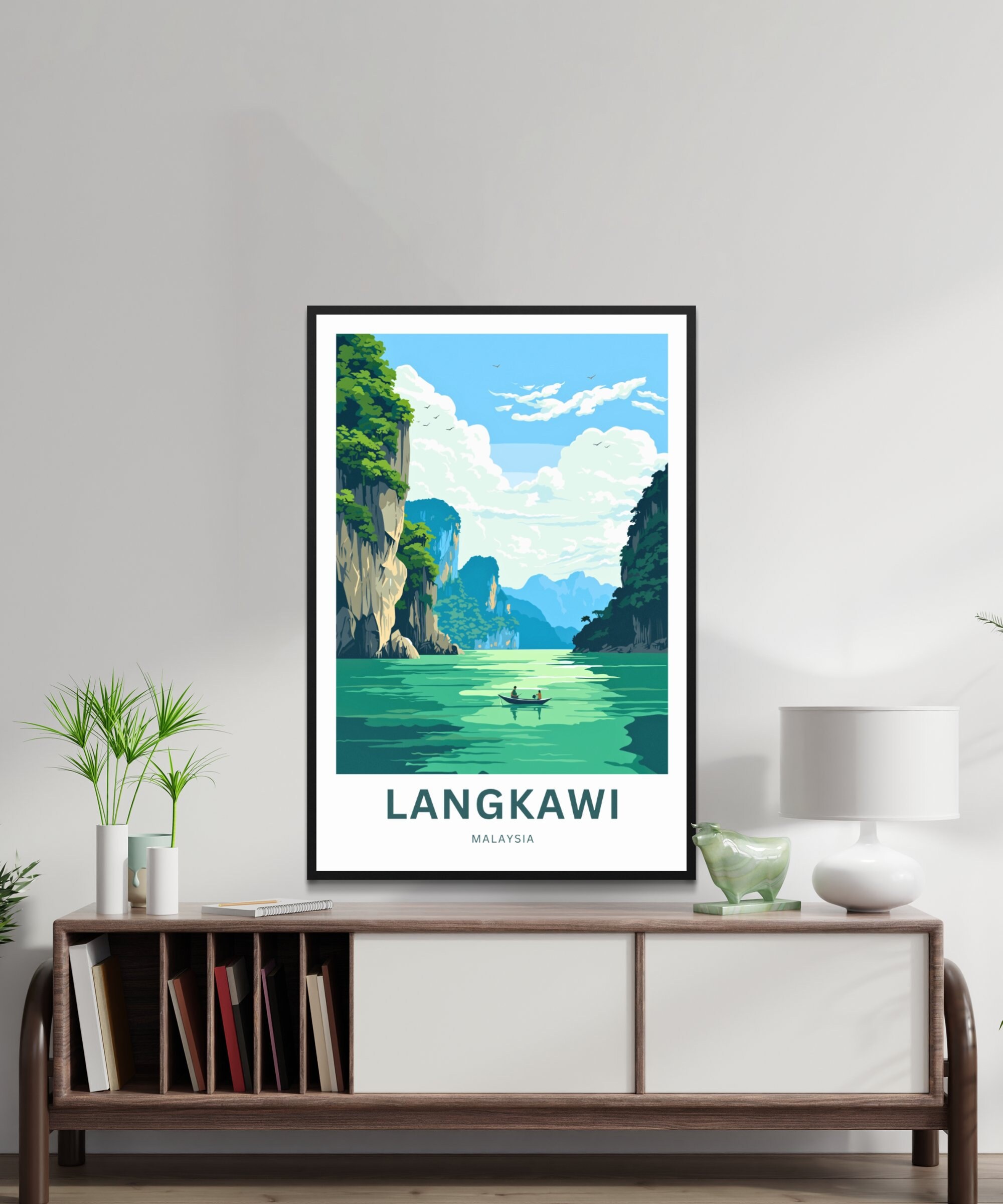 Langkawi Travel Print - Langkawi Poster, Malaysia Wall Art, Framed ...