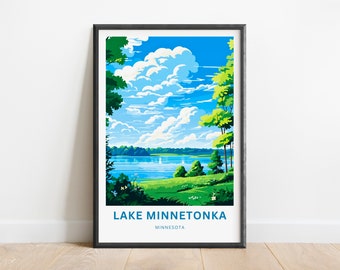 Landmark MN Lake Minnetonka Moonlight - Etsy