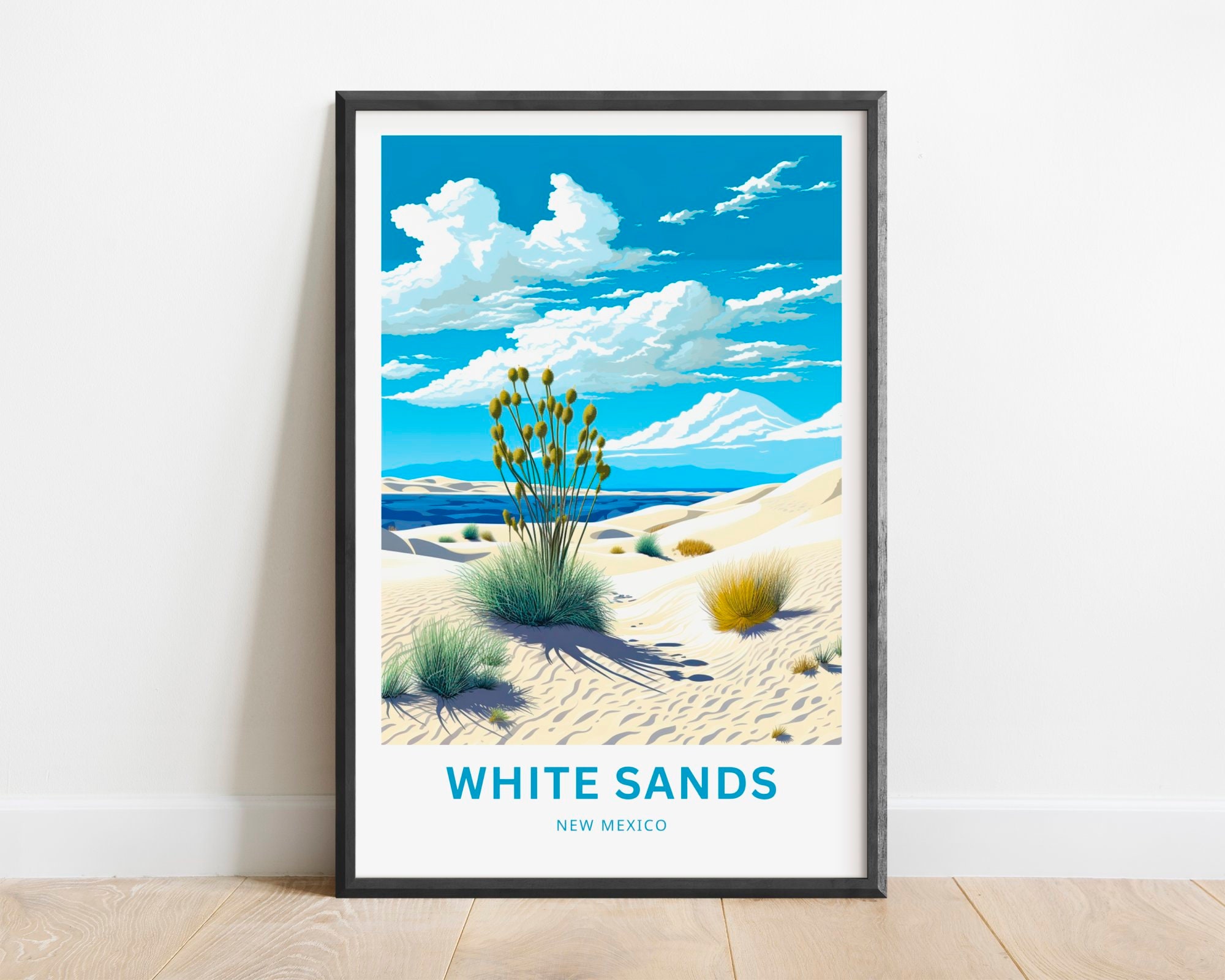 White Sands Travel Print White Sands Poster New Mexico Wall - Etsy