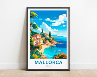 Mallorca Poster Majorca Print Spain Art Print - Etsy
