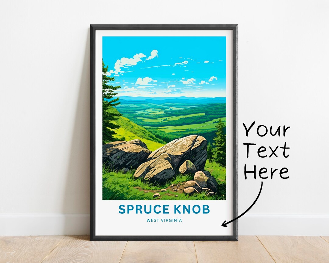 Personalized Spruce Knob Travel Print - Spruce Knob Poster, West ...