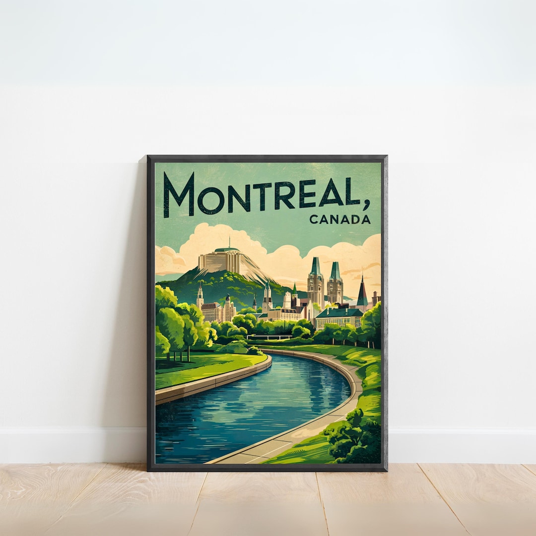 Montreal Wall Art Print (vintage Style, Cityscape) - Etsy