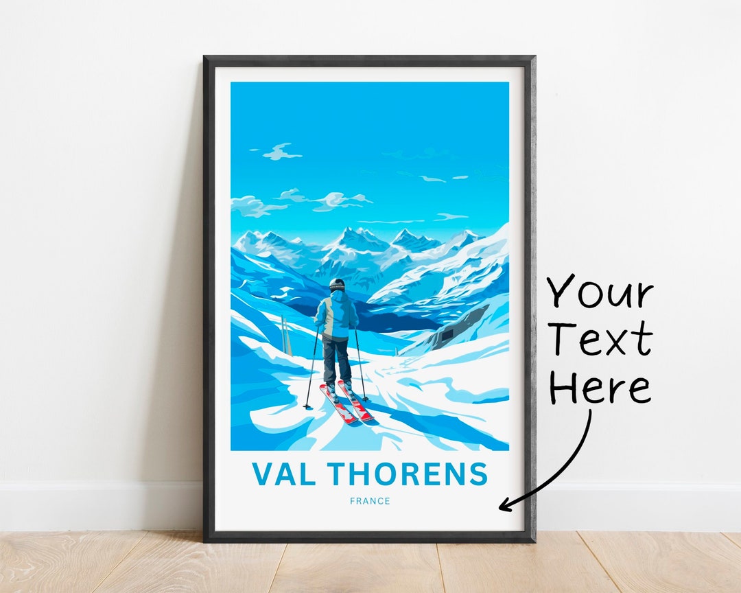 Personalized Val Thorens Travel Print - Val Thorens Poster, France Wall ...