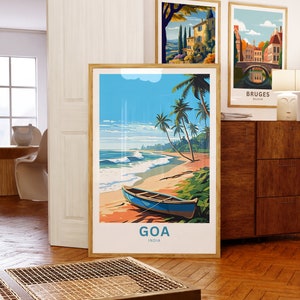Personalized Goa Travel Print - Goa Poster, India Wall Art, Framed ...
