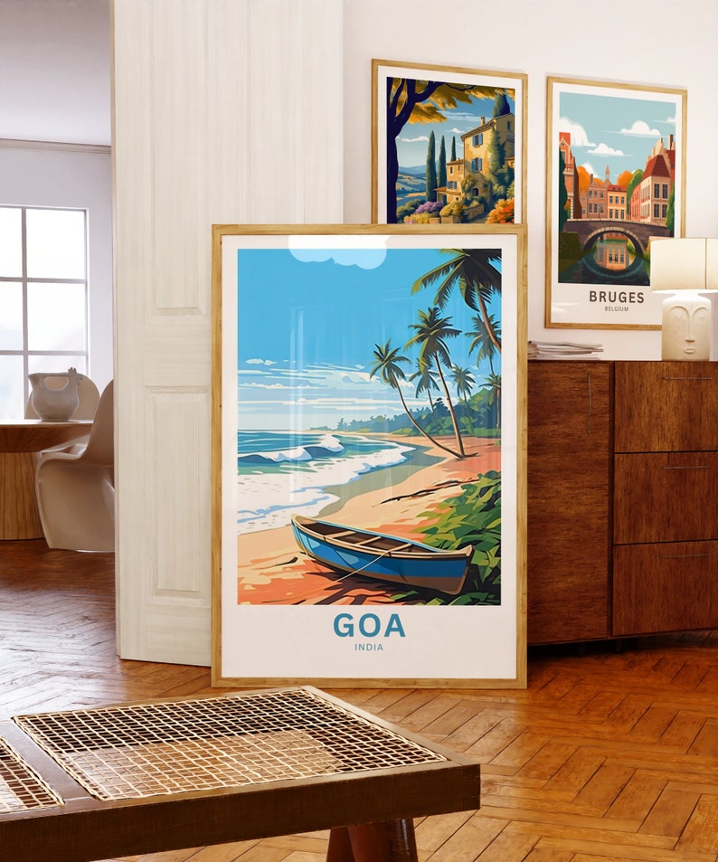 Personalized Goa Travel Print - Goa Poster, India Wall Art, Framed ...