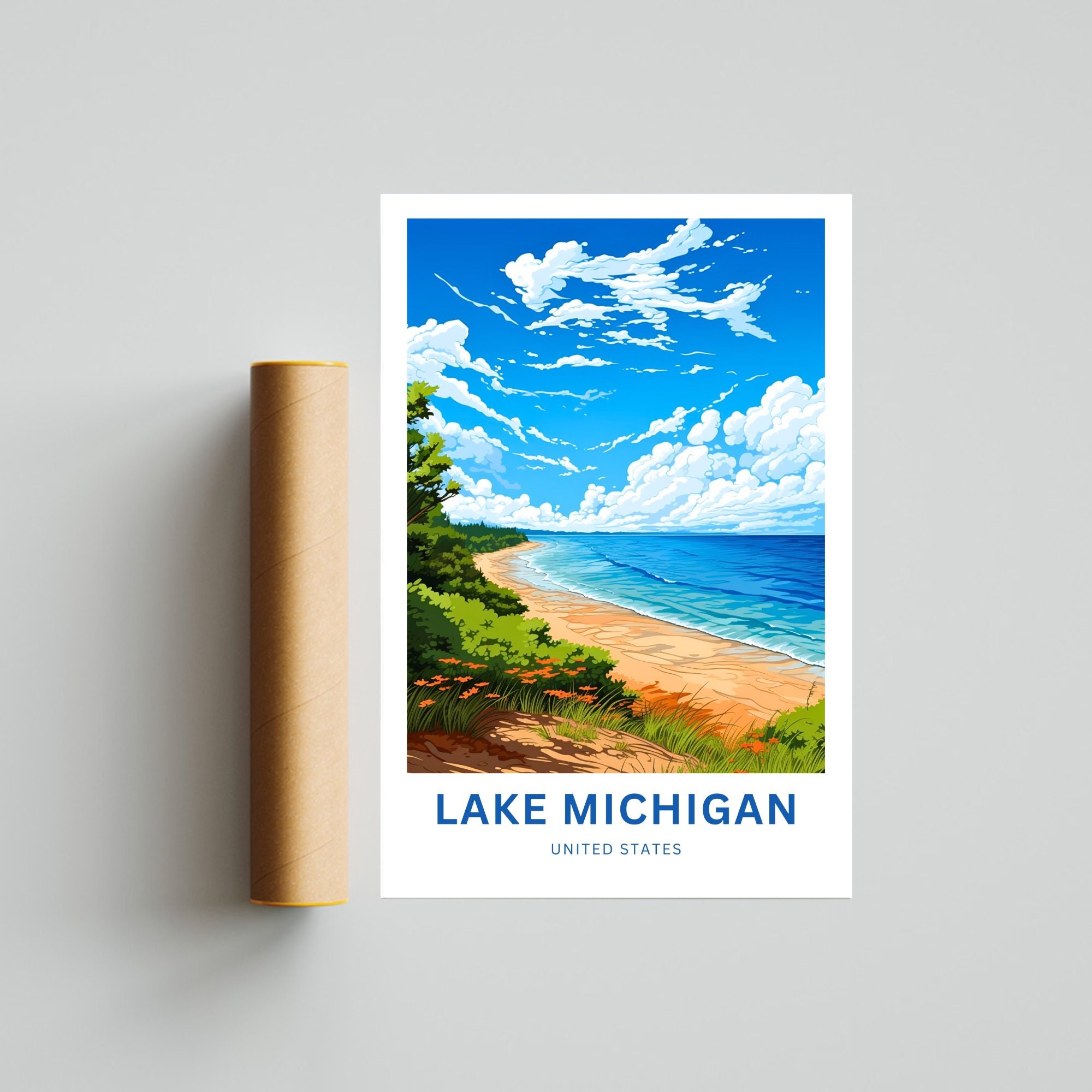 The Great Lakes, The Great Lakes Print, The Great Lakes Poster, The ...