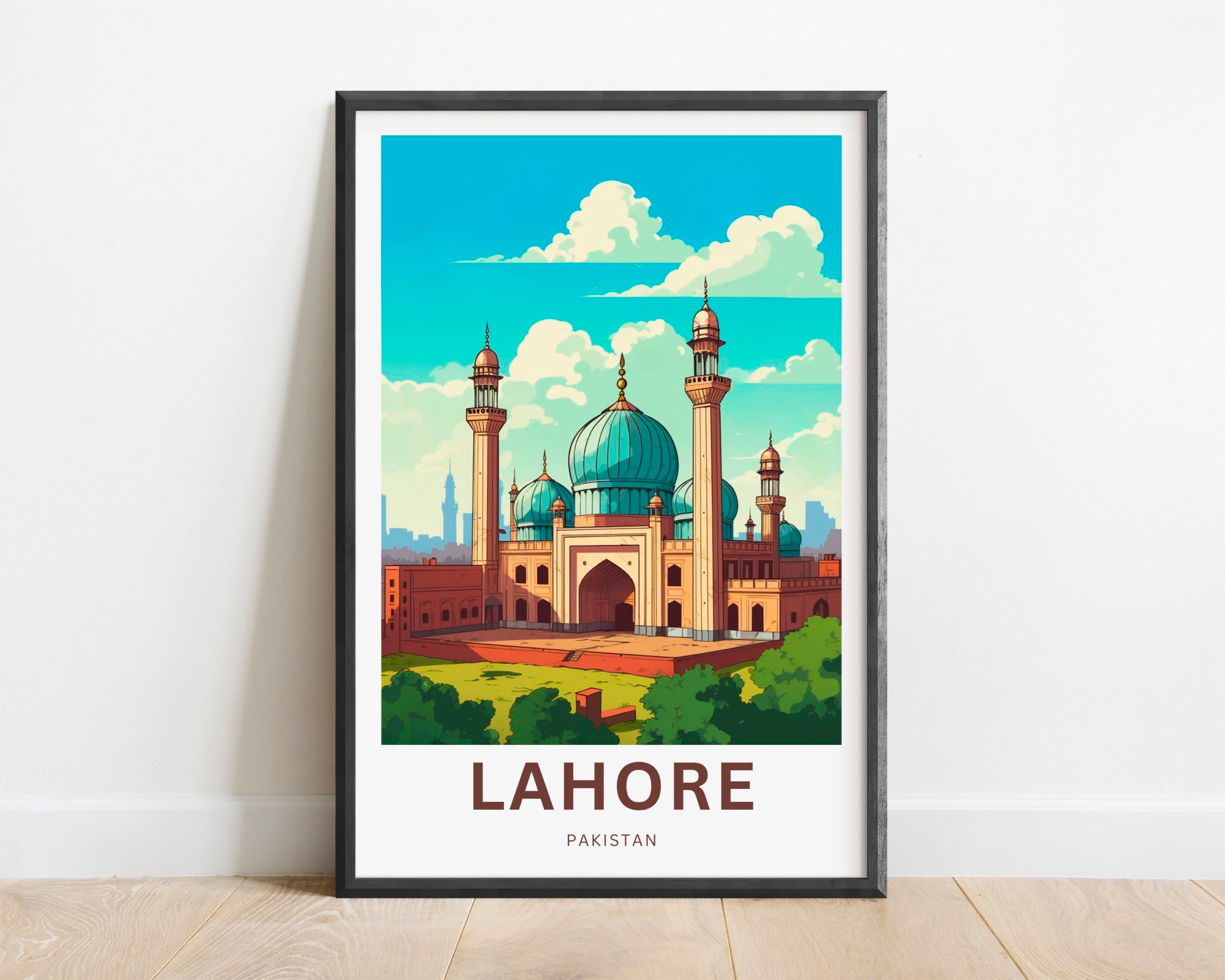 Lahore Travel Print - Lahore Poster, Pakistan Wall Art, Framed Present ...