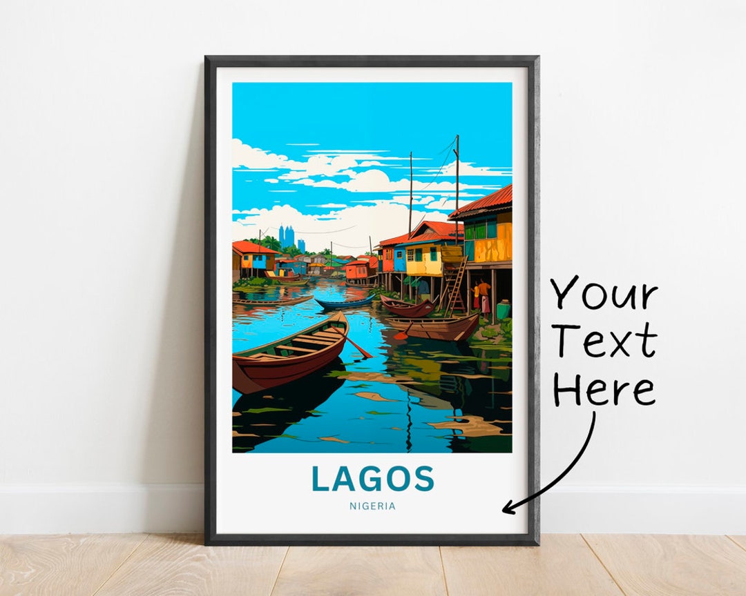 Personalized Lagos Print - Lagos Poster, Nigeria Wall Art, Framed ...
