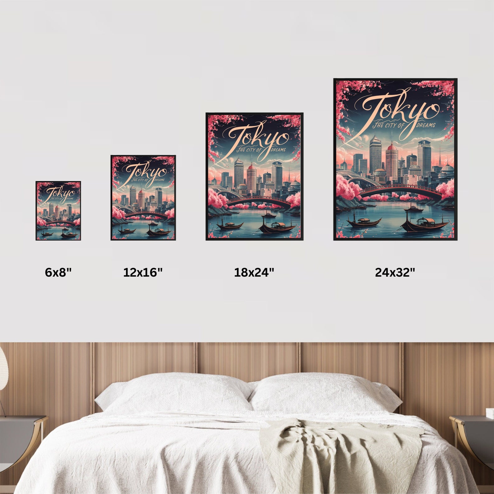 Tokyo Vintage Travel Print - Tokyo Tower, Japan Vintage Wall Art ...