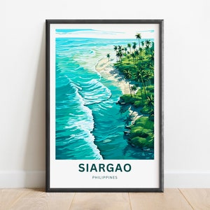 Siargao Travel Print - Siargao Poster, Philippines Wall Art, Framed ...