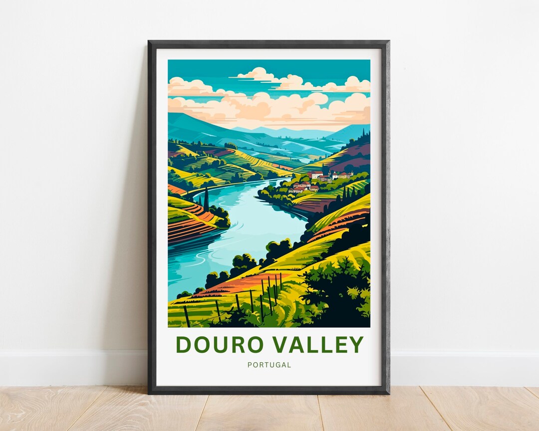 Douro Valley Travel Print - Douro Valley Poster, Portugal Wall Art ...
