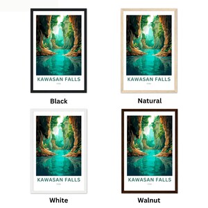 Personalized Kawasan Falls Travel Print - Kawasan Falls Poster, Cebu ...