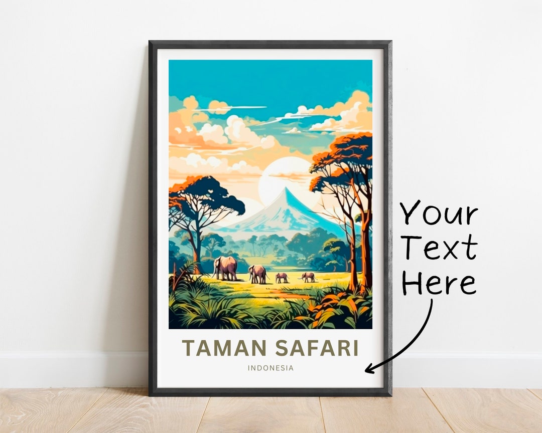 Personalized Taman Safari Travel Print Taman Safari Poster - Etsy