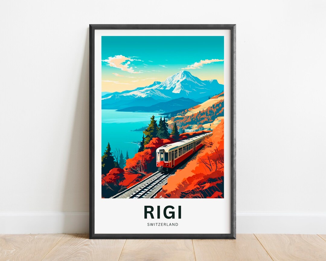 Rigi Travel Print - Rigi Poster, Switzerland Wall Art, Framed Present ...