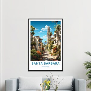 Personalized Santa Barbara Travel Print - Santa Barbara Lake Poster ...