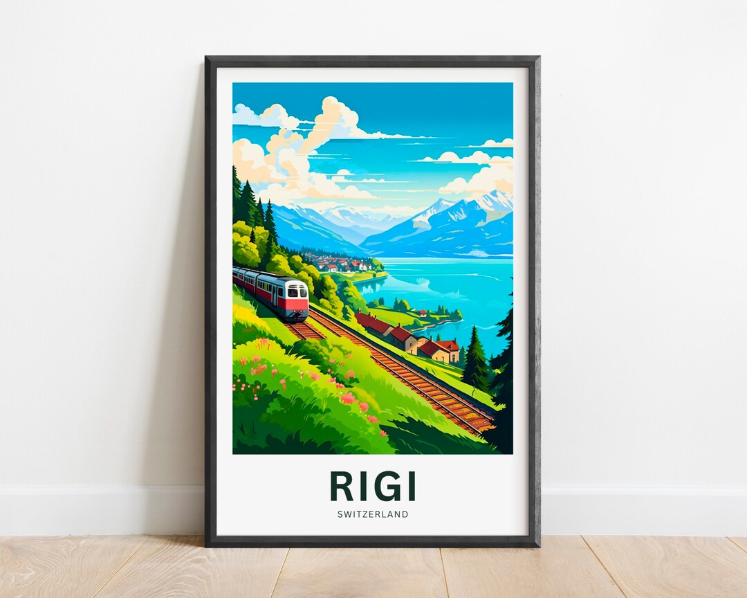 Rigi Travel Print Rigi Poster, Switzerland Wall Art, Framed Present ...