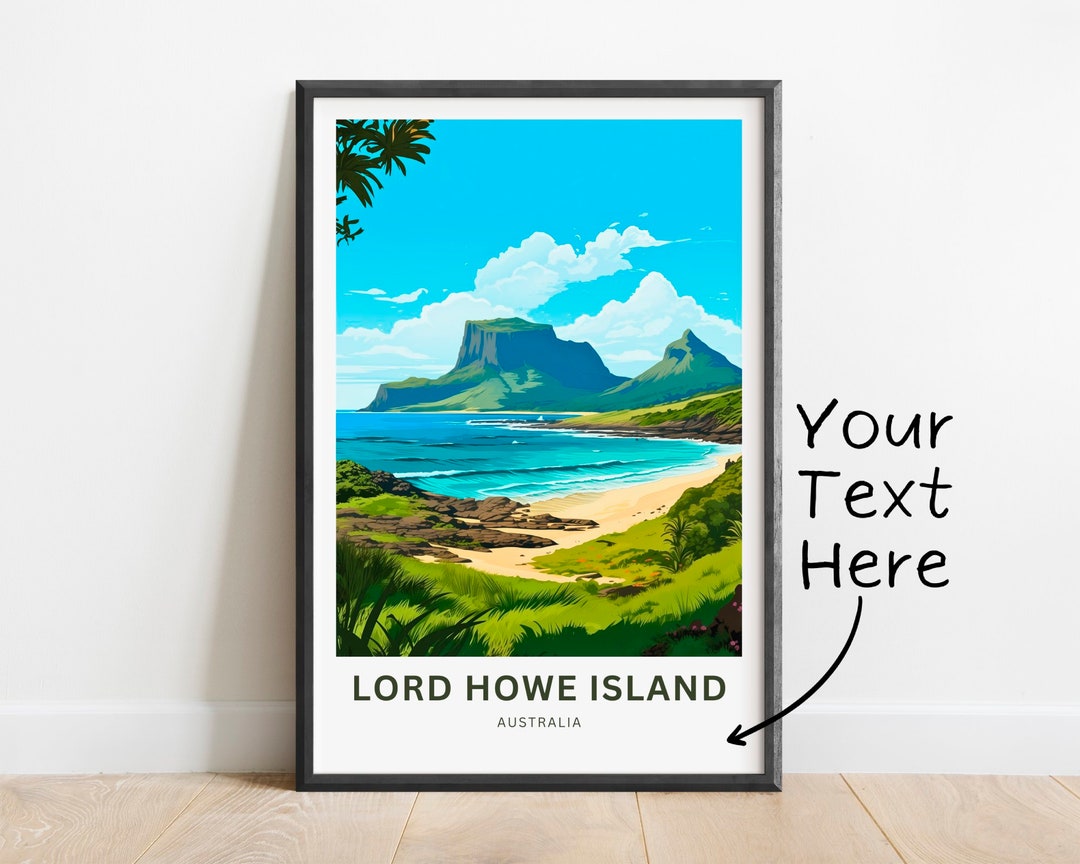 Personalized Lord Howe Island Travel Print - Lord Howe Island Poster ...