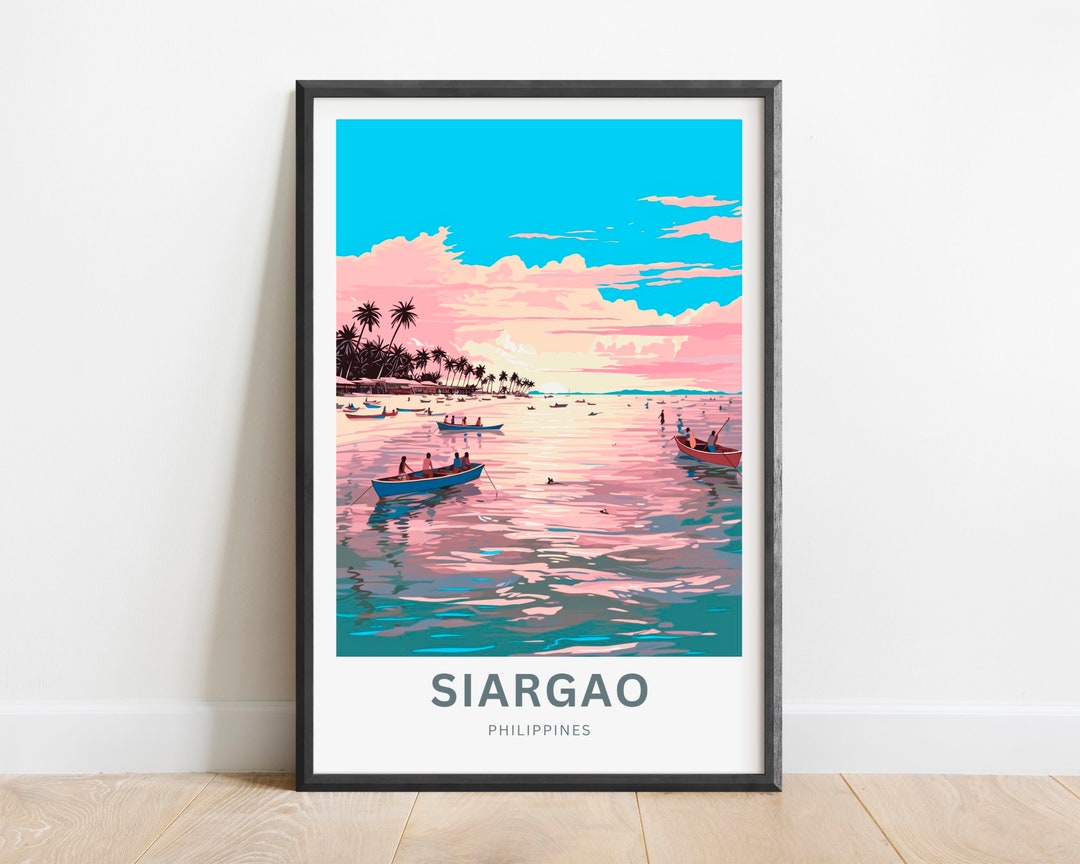 Siargao Travel Print - Siargao Poster, Philippines Wall Art, Framed Present, Gift Philippines ...