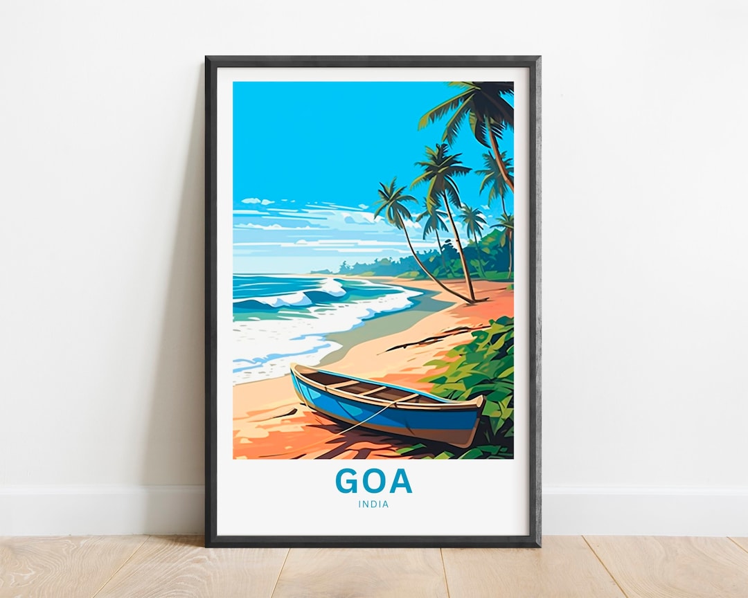 Goa Travel Print - Goa Poster, India Wall Art, Framed Present, Gift ...